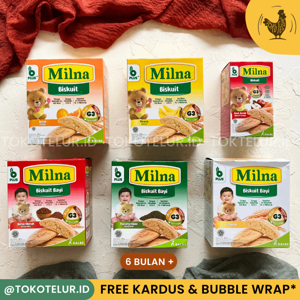 Jual MILNA - BISKUIT BAYI 6+ | Cemilan Snack Biskuit Anak Bayi MPASI ...