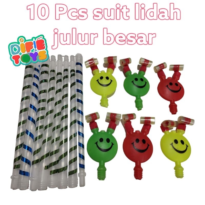 Jual 10 Pcs suitan Micky besar lidah tangkai ulir tiup trompet julur ...