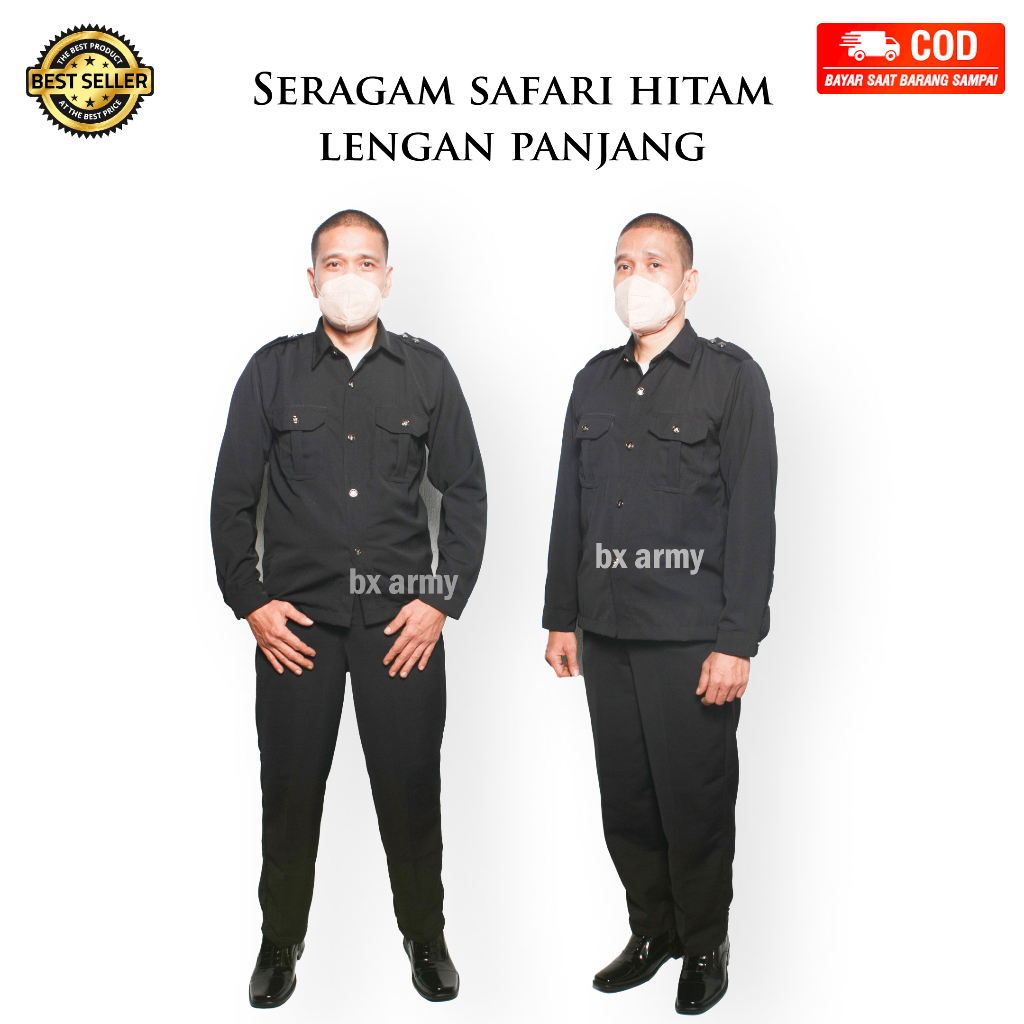 Jual BAJU SAFARI SERAGAM SECURITY LENGAN PANJANG / SERAGAM SUPIR ...