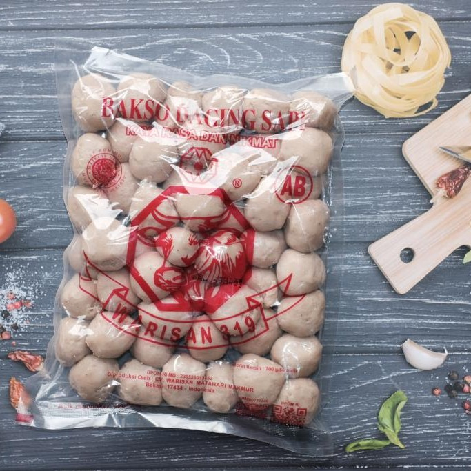 Jual Baso Sapi Warisan Urat 50 Butir | Bakso SB Warisan 319 AB 50 Butir ...
