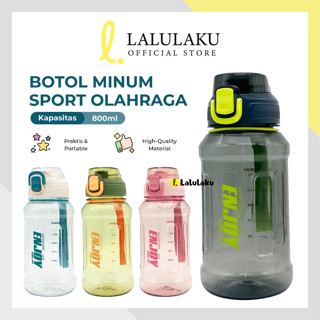 Jual Botol Minum Sport 800ml Sekolah Kantor Olahraga BPA Free | Shopee ...