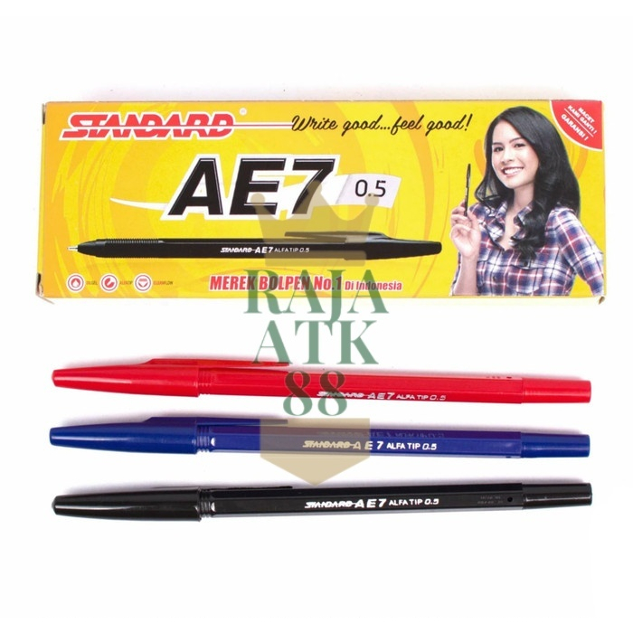 Jual Bolpen / Pulpen / Pen Standard AE 7 AE7 1 Lusin | Shopee Indonesia