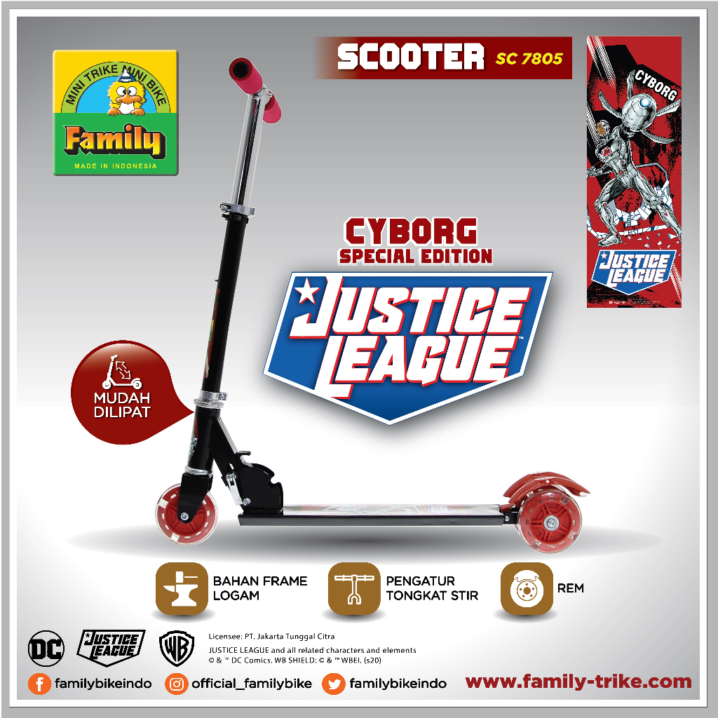 Jual SCOOTER / OTOPED ANAK FAMILY 7805 JUSTICE LEAGUE SERIES | Shopee ...