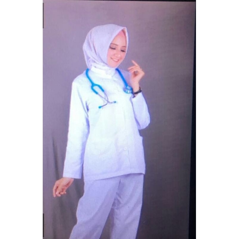 Jual BAJU SERAGAM PERAWAT WANITA LENGAN PANJANG | Shopee Indonesia