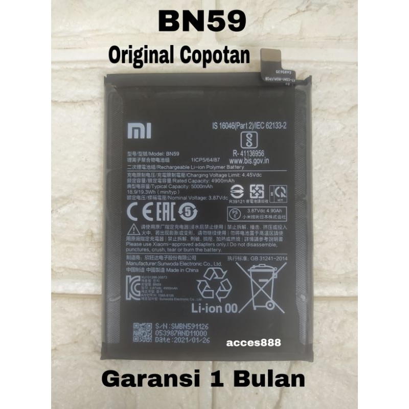 Jual Baterai Xiaomi Redmi Note 10 Redmi Note 10S BN59 Original | Shopee ...