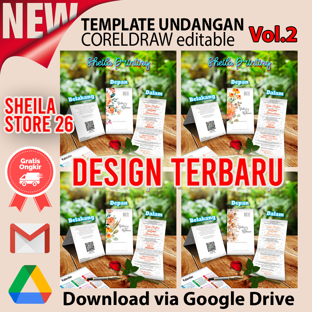Jual TEMPLATE UNDANGAN CORELDRAW editable [VOL.2] | Shopee Indonesia