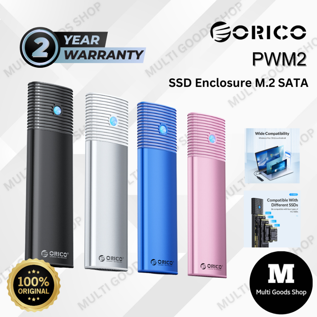 Jual ORICO PWM2 SSD Enclosure M.2 SATA External Case M2 NGFF USB 3.0 | Shopee Indonesia