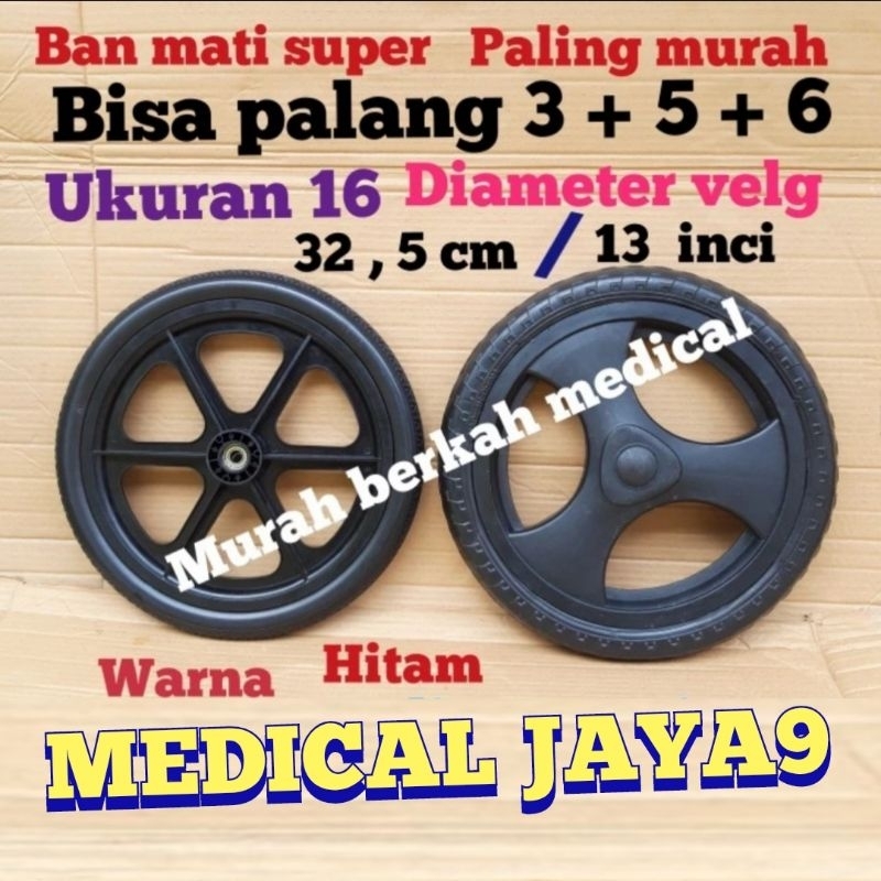 Jual Ban mati Kursi Roda Ukuran 16 Velg palang 3 , 5 atau 6 Original ...