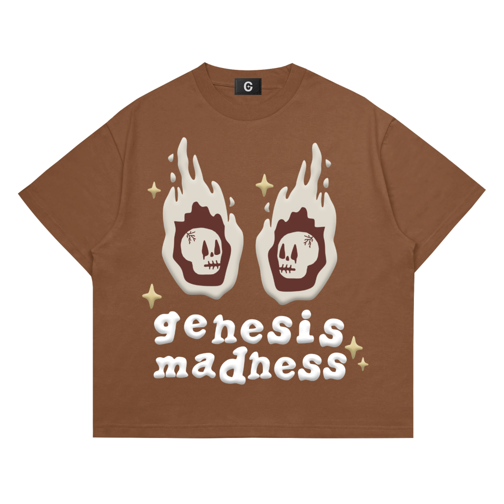 Jual Oversized T-Shirt Genesis Brown - Madness | Shopee Indonesia