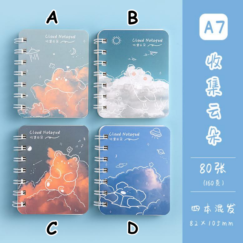 Jual MURMURE I NOTE BOOK RING MOTIF MEMO KECIL A7 SPIRAL isi 80 Lembar NOTEBOOK MINI / BUKU ...