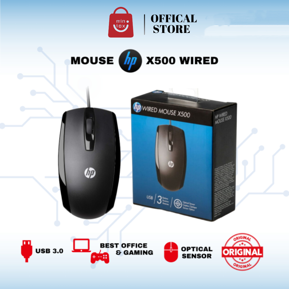 Jual HP X500 mouse gaming usb kable optical wired origina/HP X500 Mouse ...