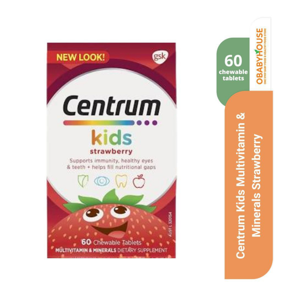 Jual Centrum Kids Multivitamin & Minerals Strawberry 60 Chewable ...