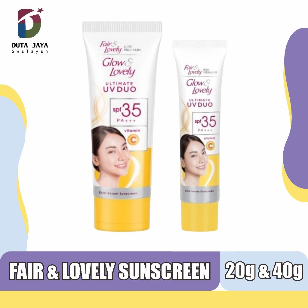 Jual Fair & Lovely Ultimate UV Duo Glow & Lovely Vitamin C Krim Serum Sunscreen SPF 35 PA+++ 20 ...