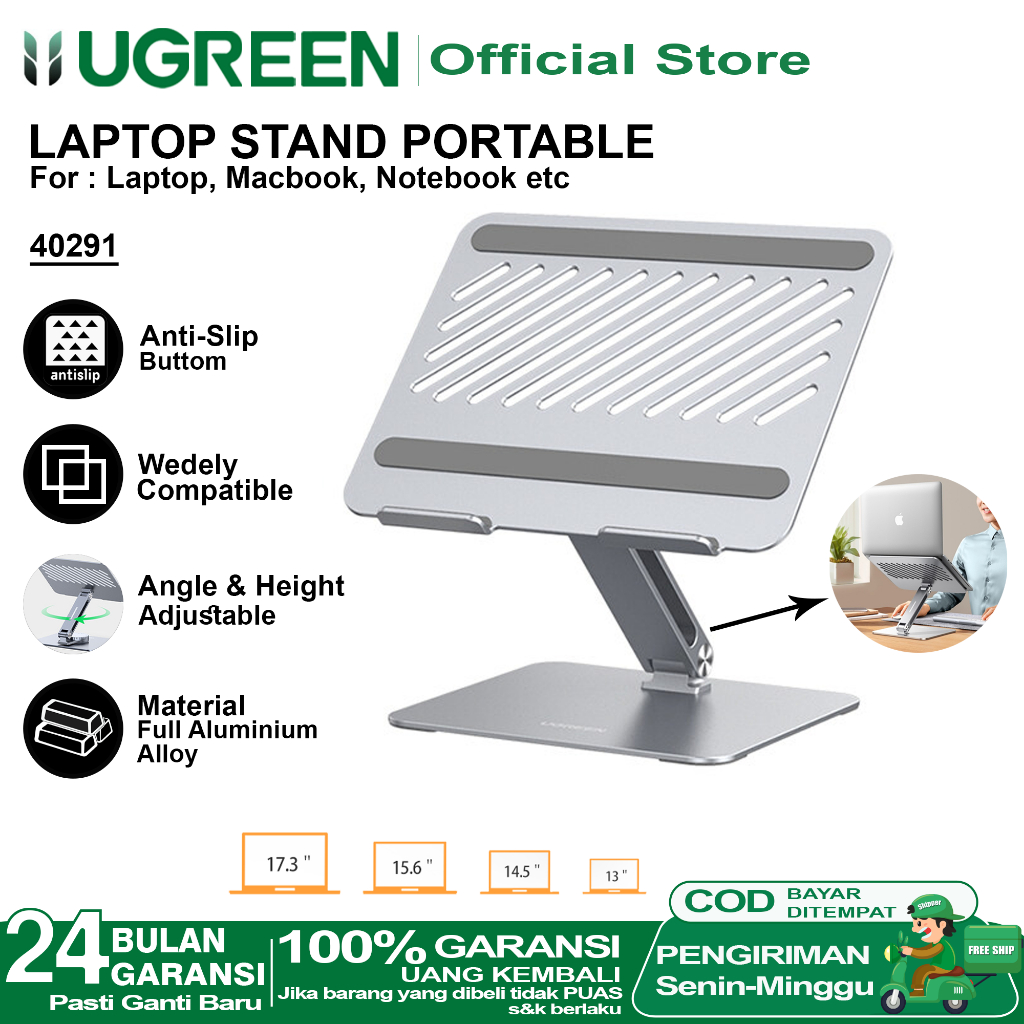 Jual UGREEN Stand Laptop Macbook Notebook Rotate 360° foldable 90849 | Shopee Indonesia