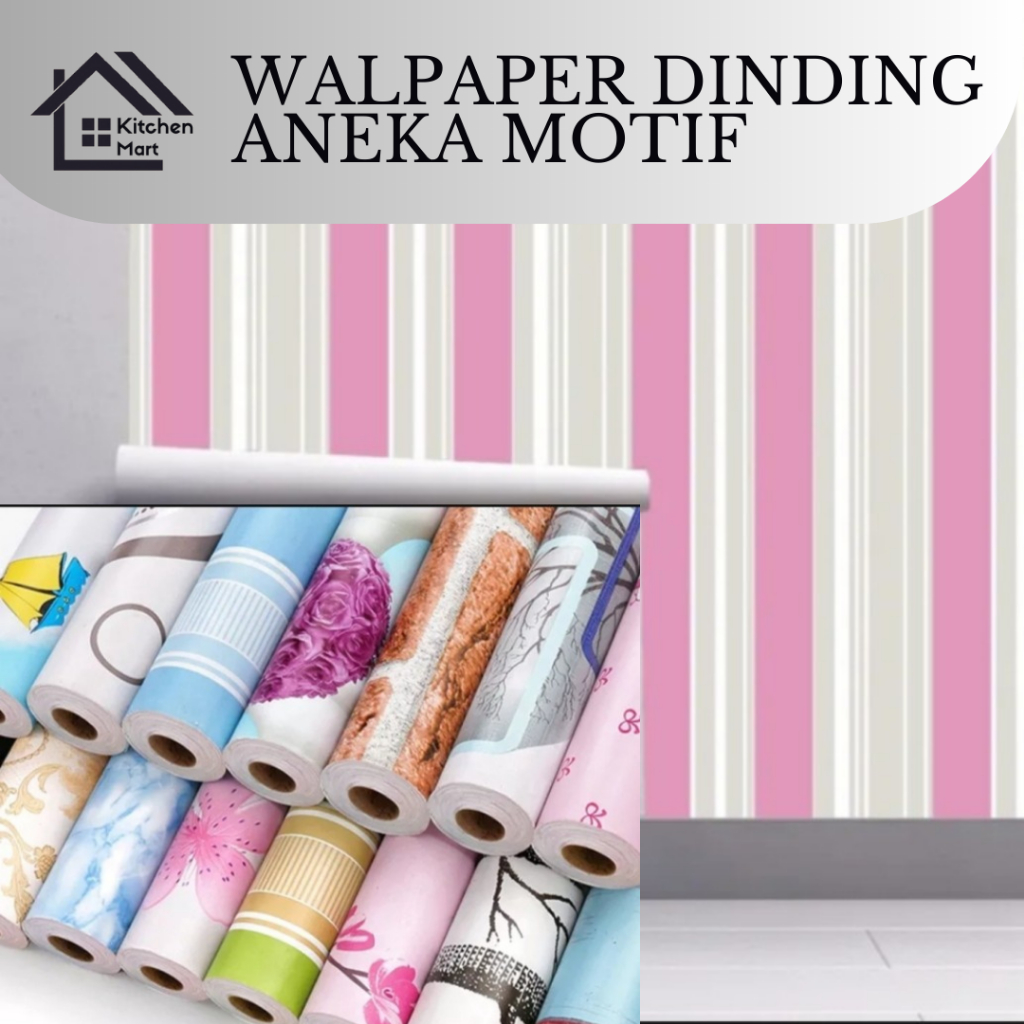 Jual Wallpaper Dinding 45 x 10 M Varian Motif Abstrak Bunga Batik Garis 3D Embossed | Shopee ...