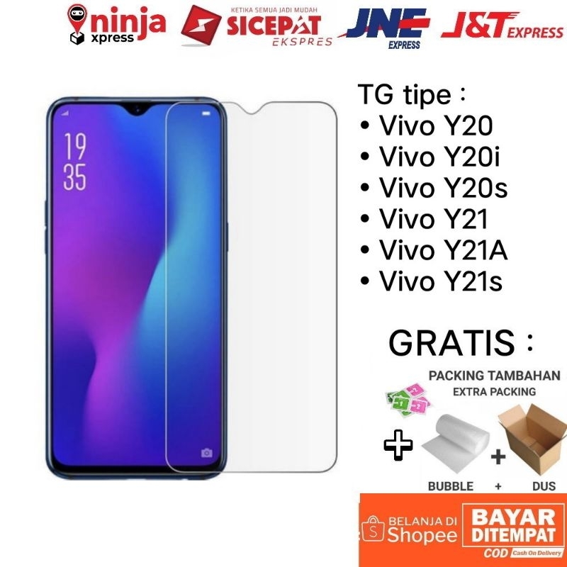 Jual Tempered Glass Tg Kaca Bening Anti gores VIVO Y20 Y20i Y20s Y21 Y21A Y21s / screenguard ...
