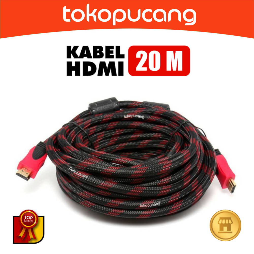Jual KABEL HDMI 20M JARING / HDMI 20 M / HDMI 20 METER | Shopee Indonesia