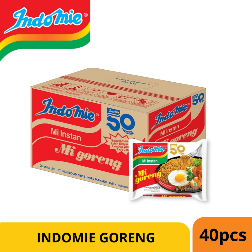 Jual Indomie goreng 1 dus isi 40 pcs/ Mie instant Indomie | Shopee ...