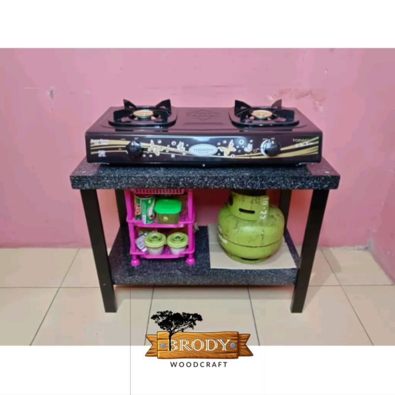 Jual meja kompor 2 tungku / meja multifungsi / meja dispenser / meja ...
