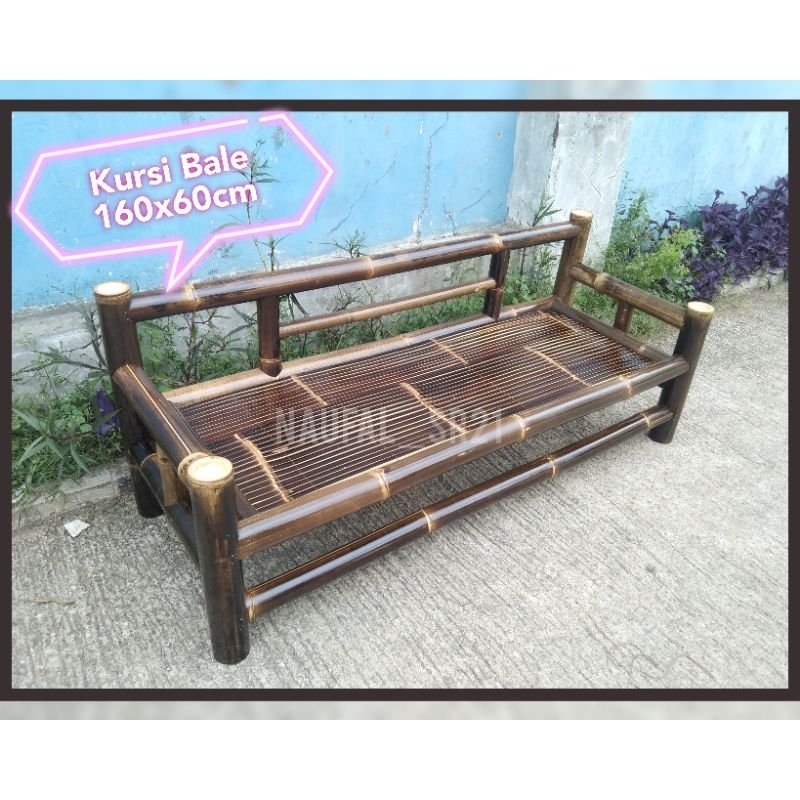 Jual (ready stok) kursi bambu/bale bambu/kursi taman | Shopee Indonesia