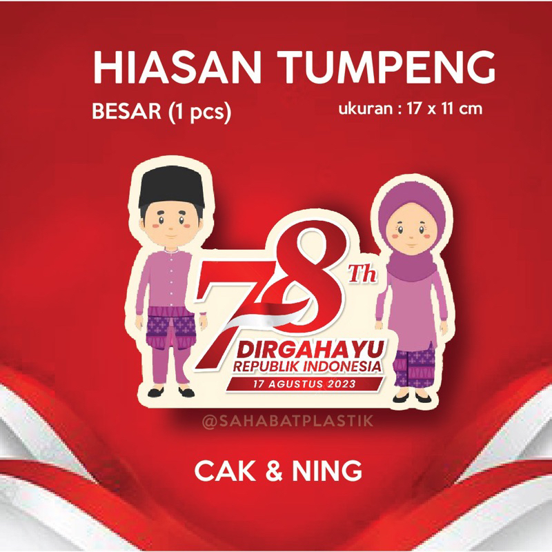 Jual HIASAN TUMPENG AGUSTUSAN / TOPER KUE DIRGAHAYU RI / HIASAN HUT RI ...