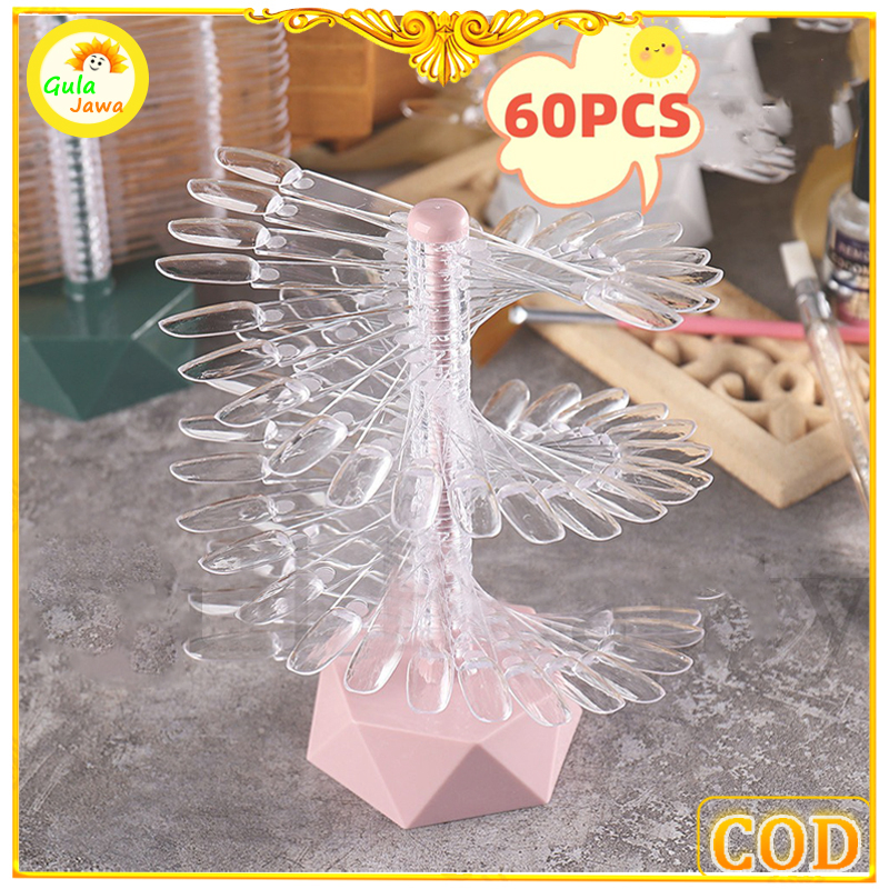 Jual 60pcs Display Kuku Nail Art Warna Kutek Kuku Spiral Warna Polos ...