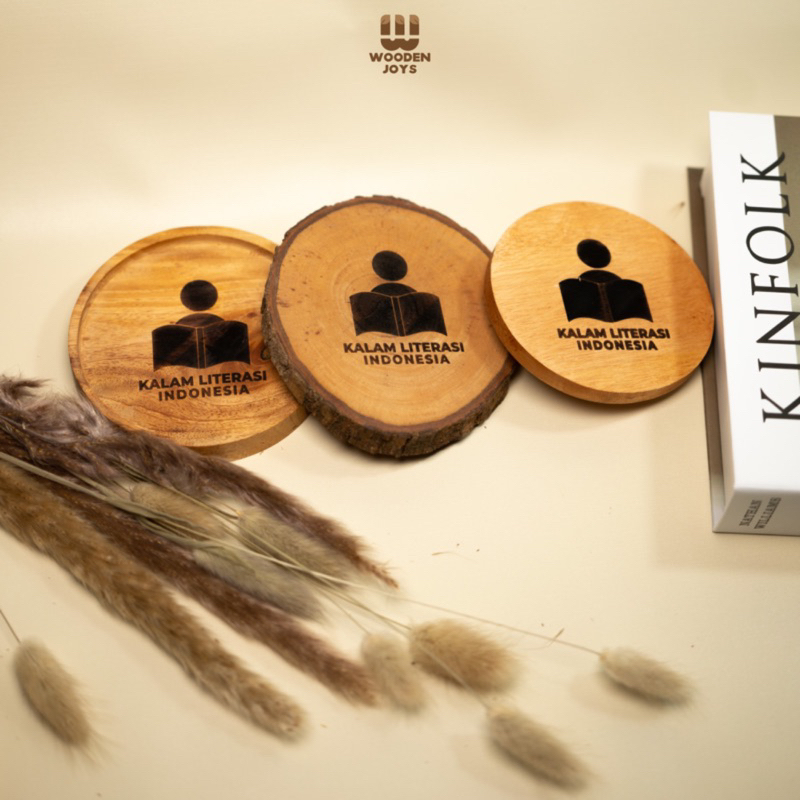 Jual [FREE GRAFIR] Tutup Gelas | Coaster Custom | Hampers Kayu ...