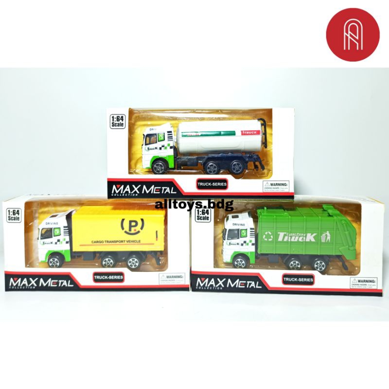 Jual Mobil Truck Sampah Box tangki max metal truck series 1:64 diecast miniature/mobil metal ...