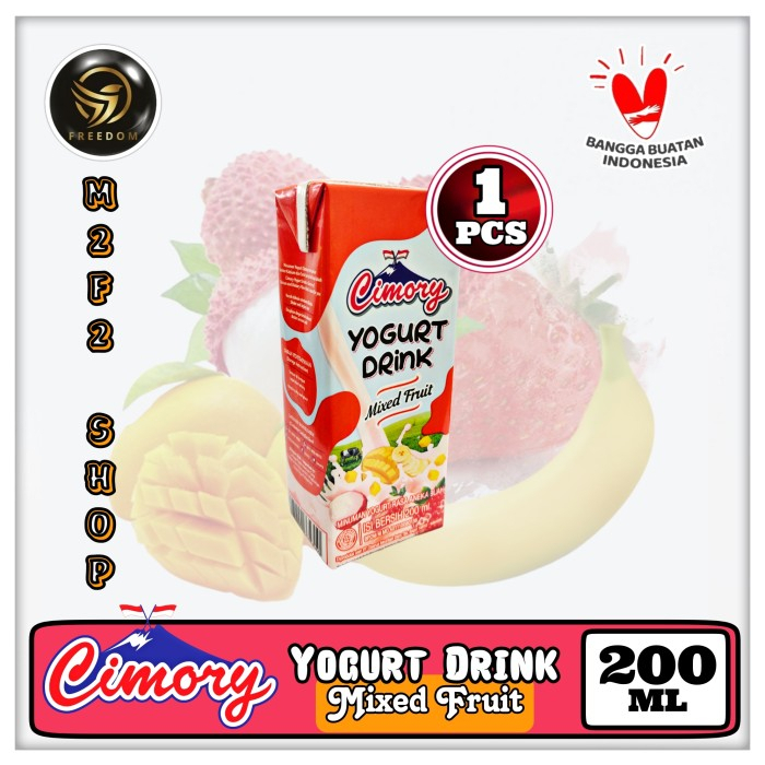 Jual Yogurt Cimory Drink Kotak UHT MIxed Fruit | Aneka Buah - 200 ml (Kemasan Satuan) | Shopee ...