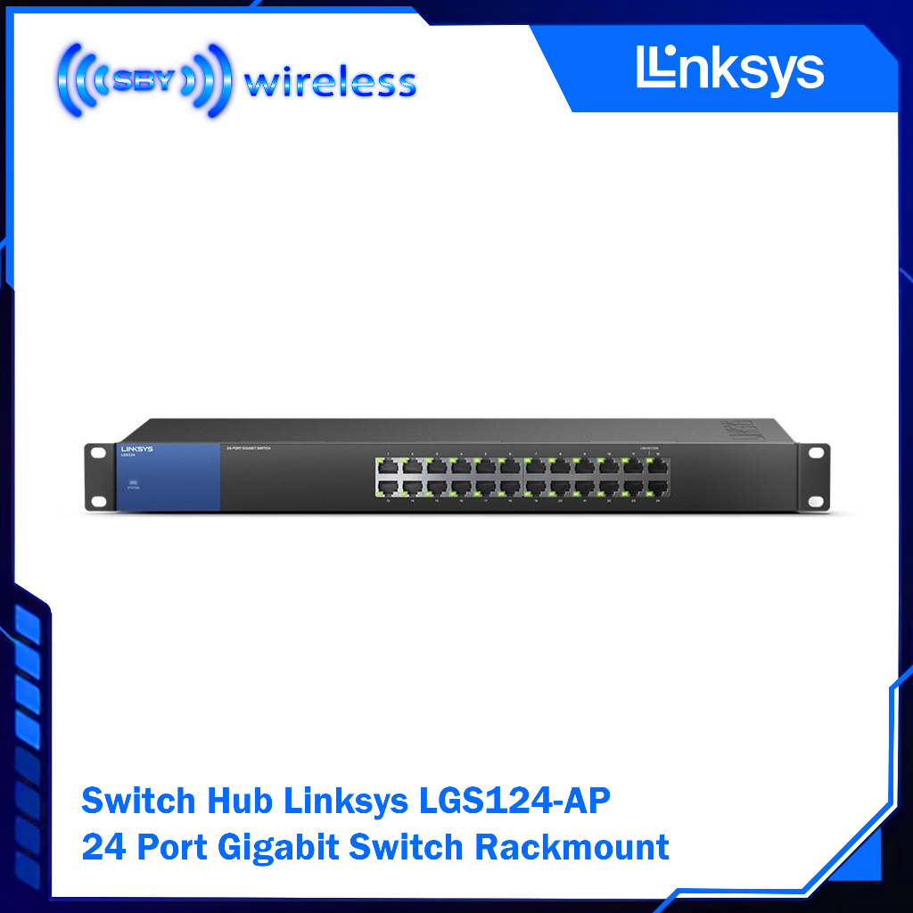 Jual Switch Hub Linksys LGS124-AP 24 Port Gigabit Switch Rackmount ...