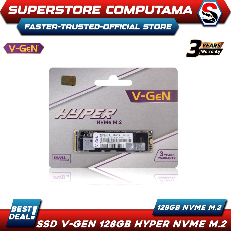 Jual SSD V-Gen 128GB Hyper M.2 NVMe / SSD VGen 128GB NVMe M.2 | Shopee ...
