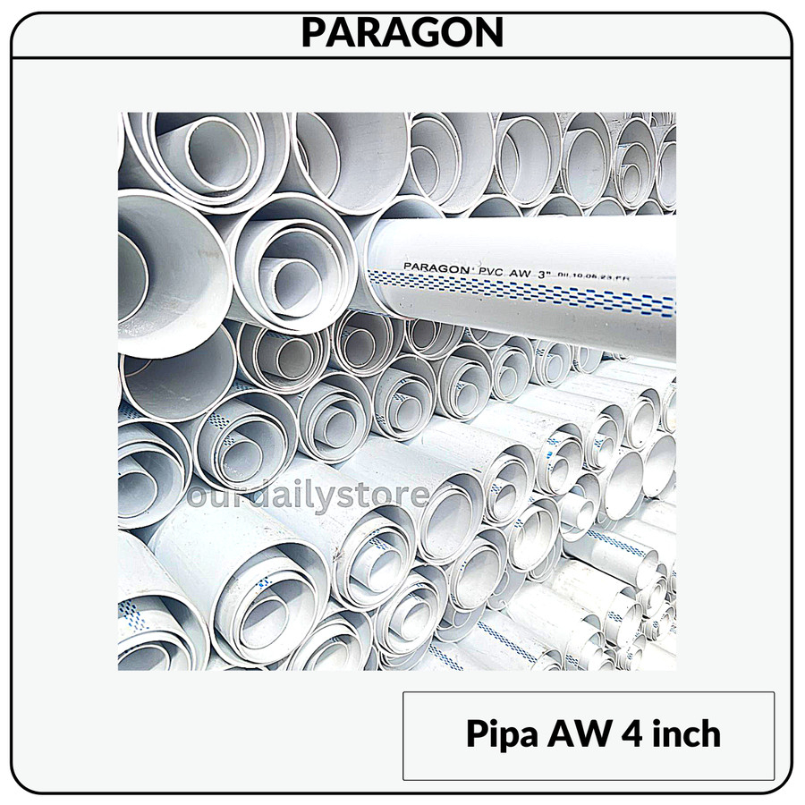Jual Pipa PVC Air Bersih Paragon AW 4" Inch 1 Batang | Shopee Indonesia