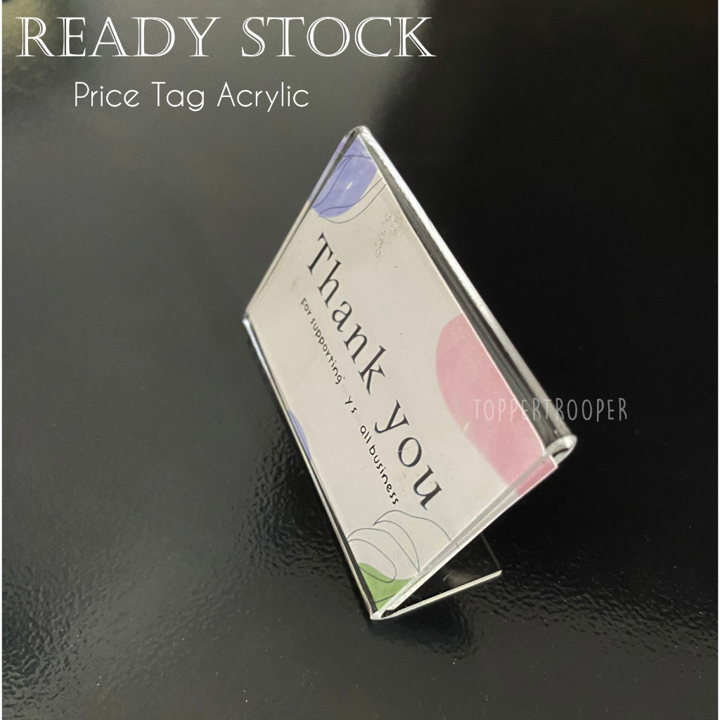 Jual READY STOCK Price Tag Akrilik Rak Stand Display | Akrilik Label ...