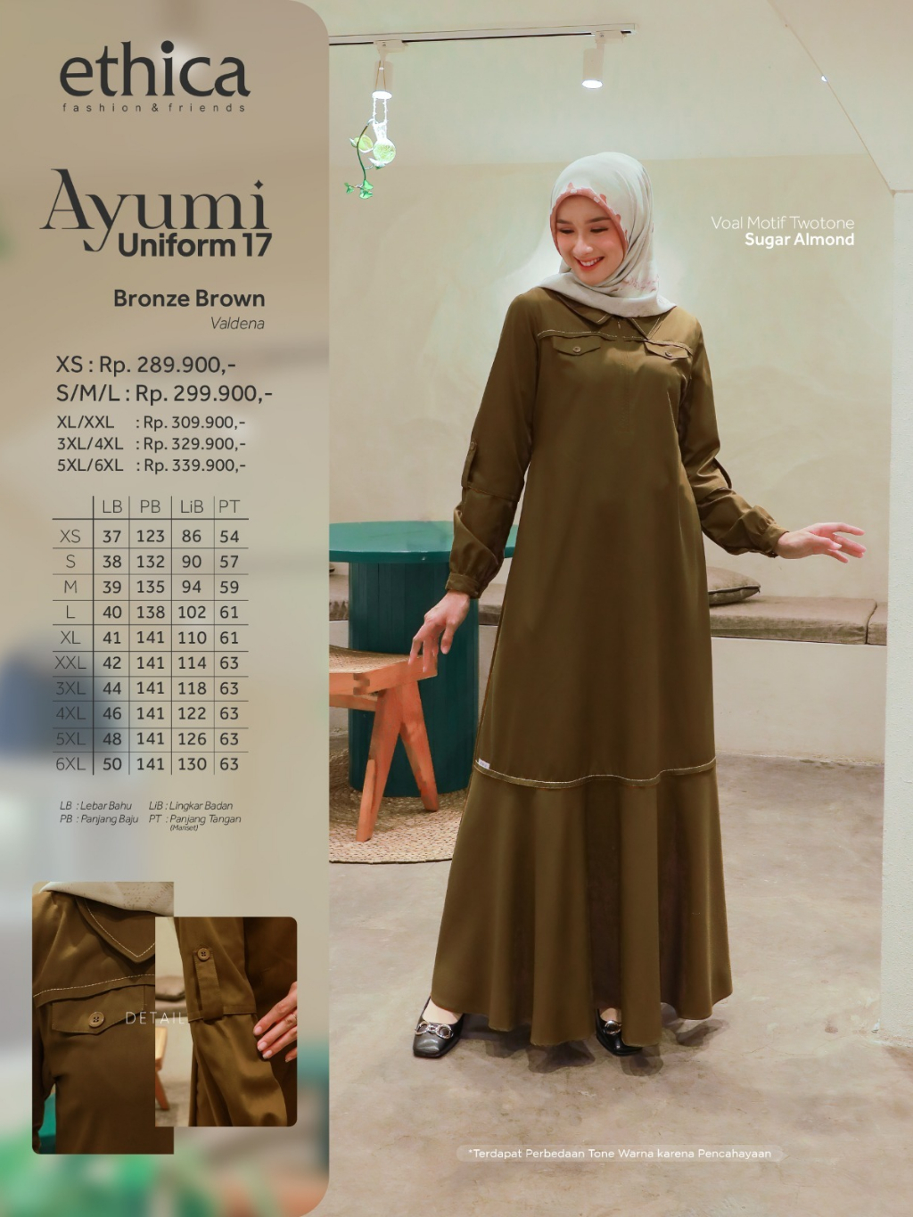 Jual AYUMI UNIFORM 17 BRONZE BROWN DRESS CODE SERAGAM KANTOR SERAGAM PNS ETHICA | Shopee Indonesia