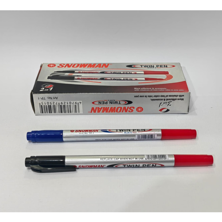 Jual spidol twin pen snowman dua sisi (per biji) | Shopee Indonesia
