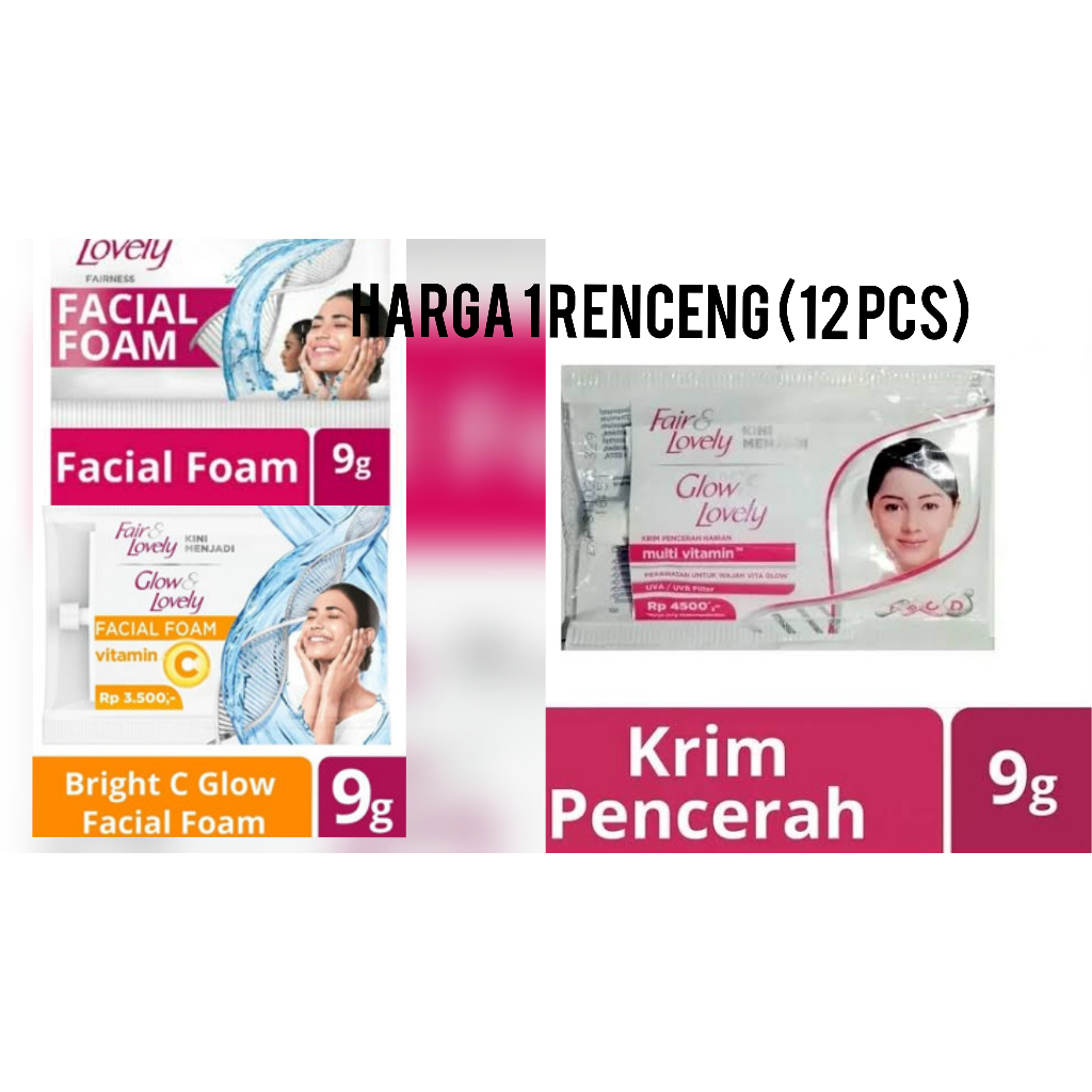 Jual Glow Lovely/Fair Lovely Sachet Renceng (isi 12 pcs) | Shopee Indonesia