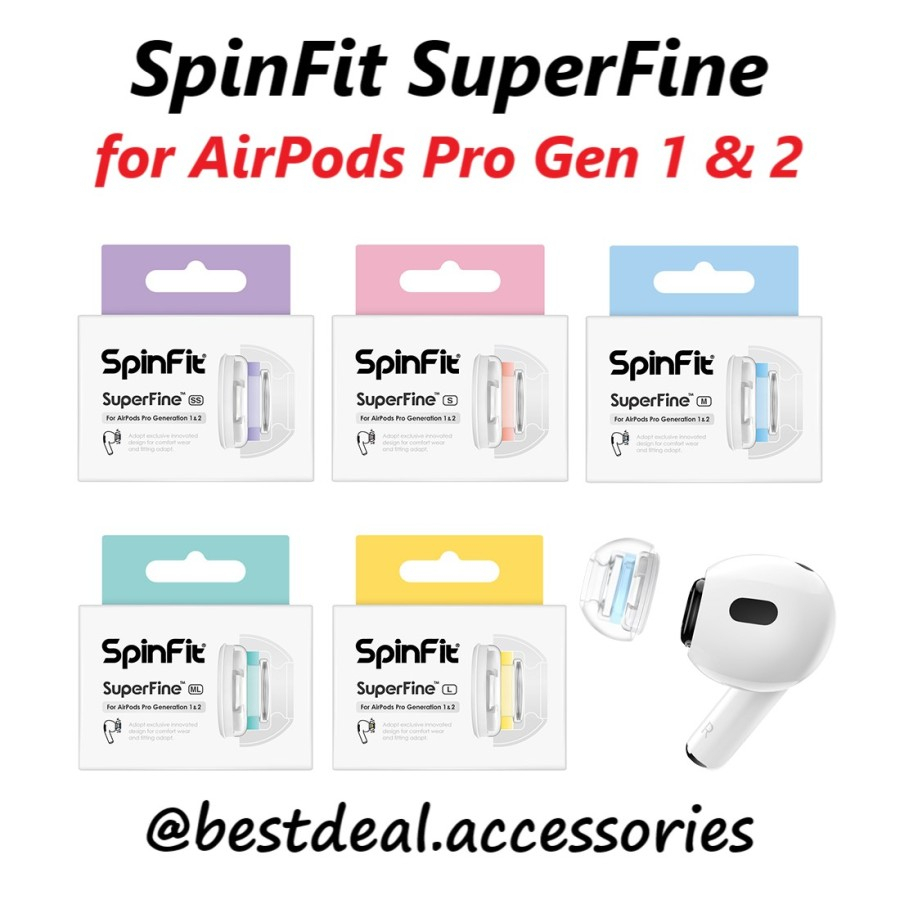 Jual SpinFit SuperFine Eartips Ear Tip Apple AirPods Pro 1 & 2 - New ...