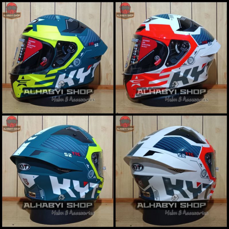 Jual HELM KYT TT COURSE MOTIF FUSELAGE | SINGLE VISOR CLEAR | SNI & DOT | Shopee Indonesia