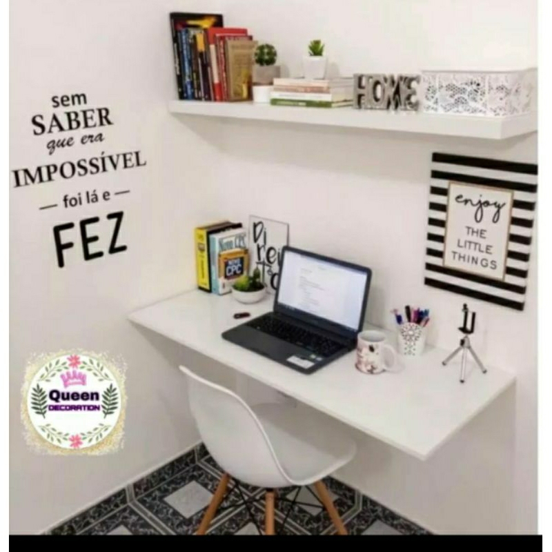 Jual meja lipat dinding ambalan termasuk bracket 100 x 40 cm meja kerja ...