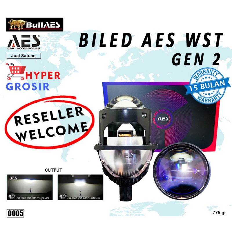 Jual BILED AES WST 2,5 GEN 2 PROJECTOR MOBIL MOTOR | Shopee Indonesia
