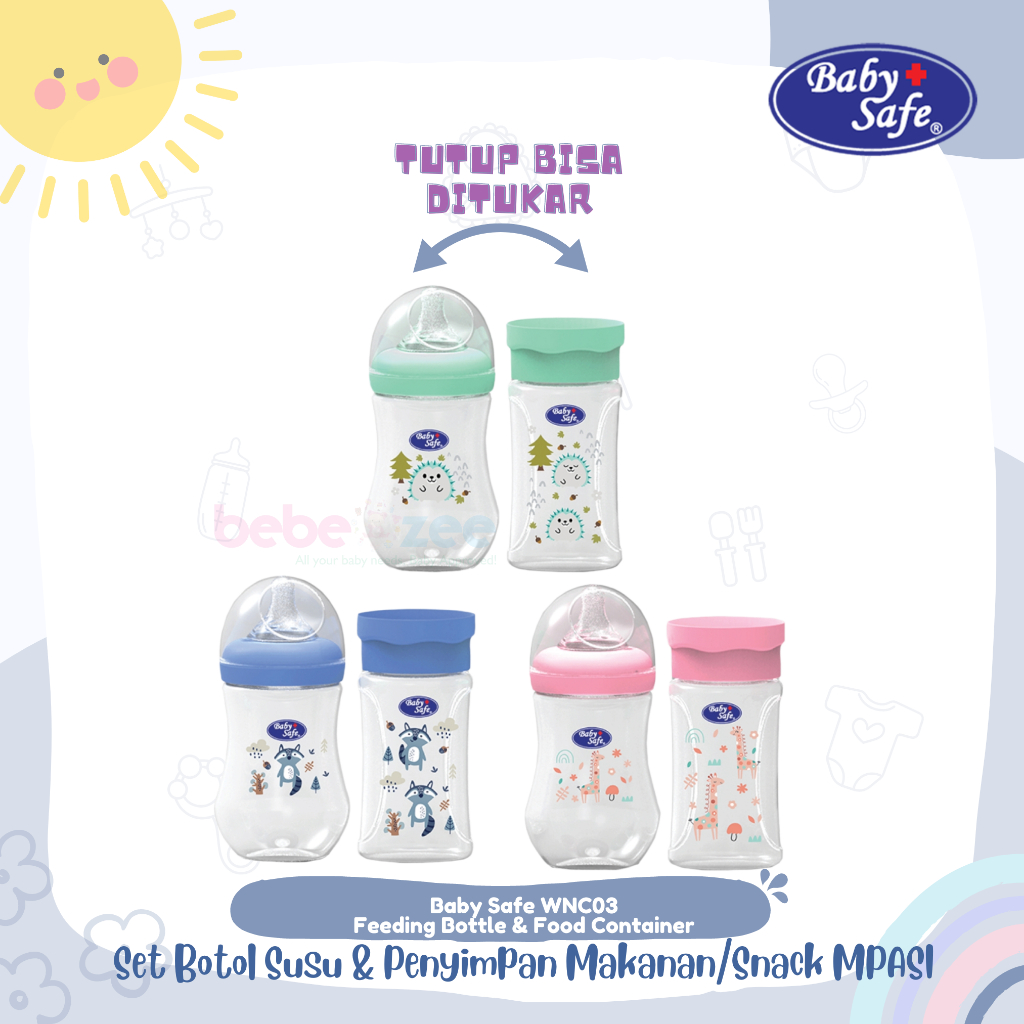 Jual Baby Safe Feeding Bottle & Food Container 250ml WNC3 - Botol Dot ...