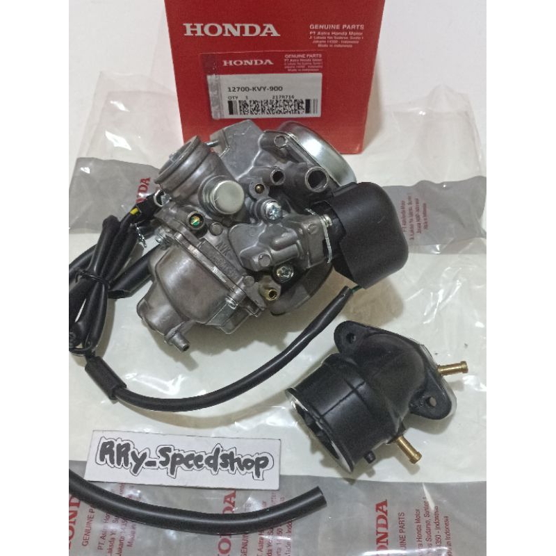 Jual Karburator plus Manipol Intake Insulator (KVB) Honda Vario 110 lama CW | Shopee Indonesia