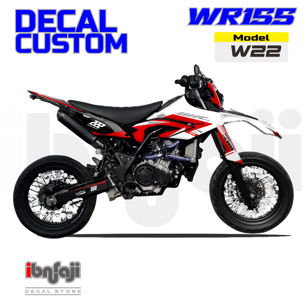 Jual STIKER DECAL WR 155 R MERAH HITAM FULL BODY DESAIN CUSTOM W22 ...