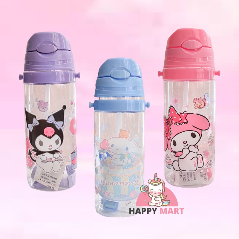 Jual Botol minum 500ml NEW motif sanrio KUROMI / melody / cinnamoroll ...