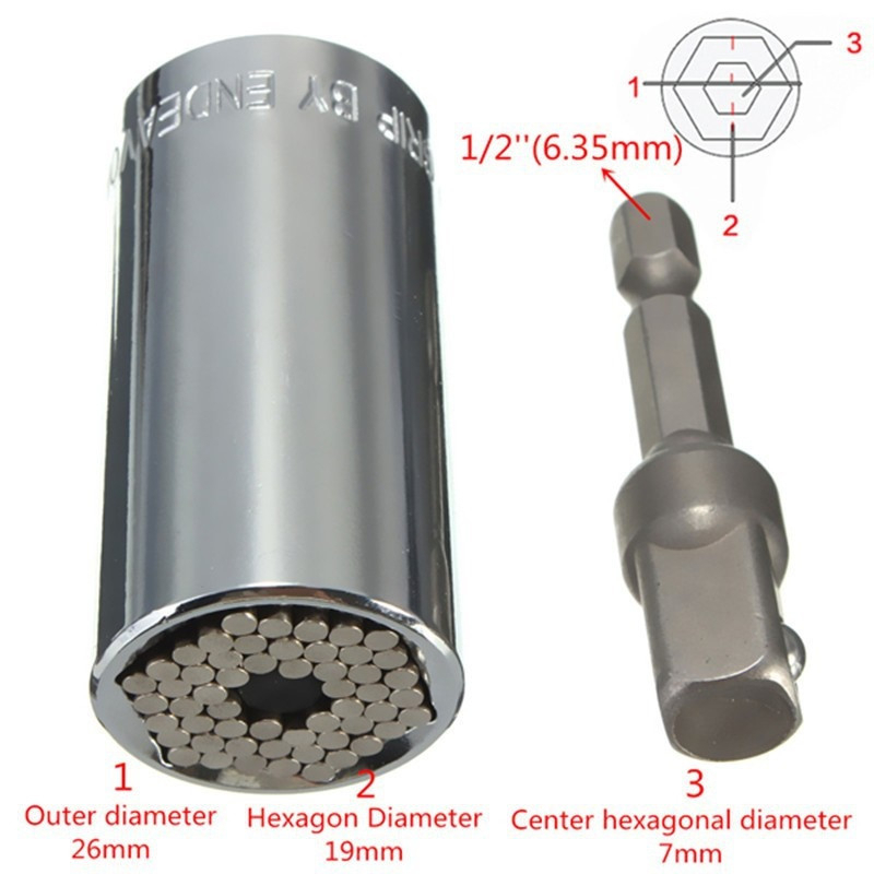 Jual HA Kunci Pas Socket Universal Gator Grip Set Hexagone Hexagon Alat ...