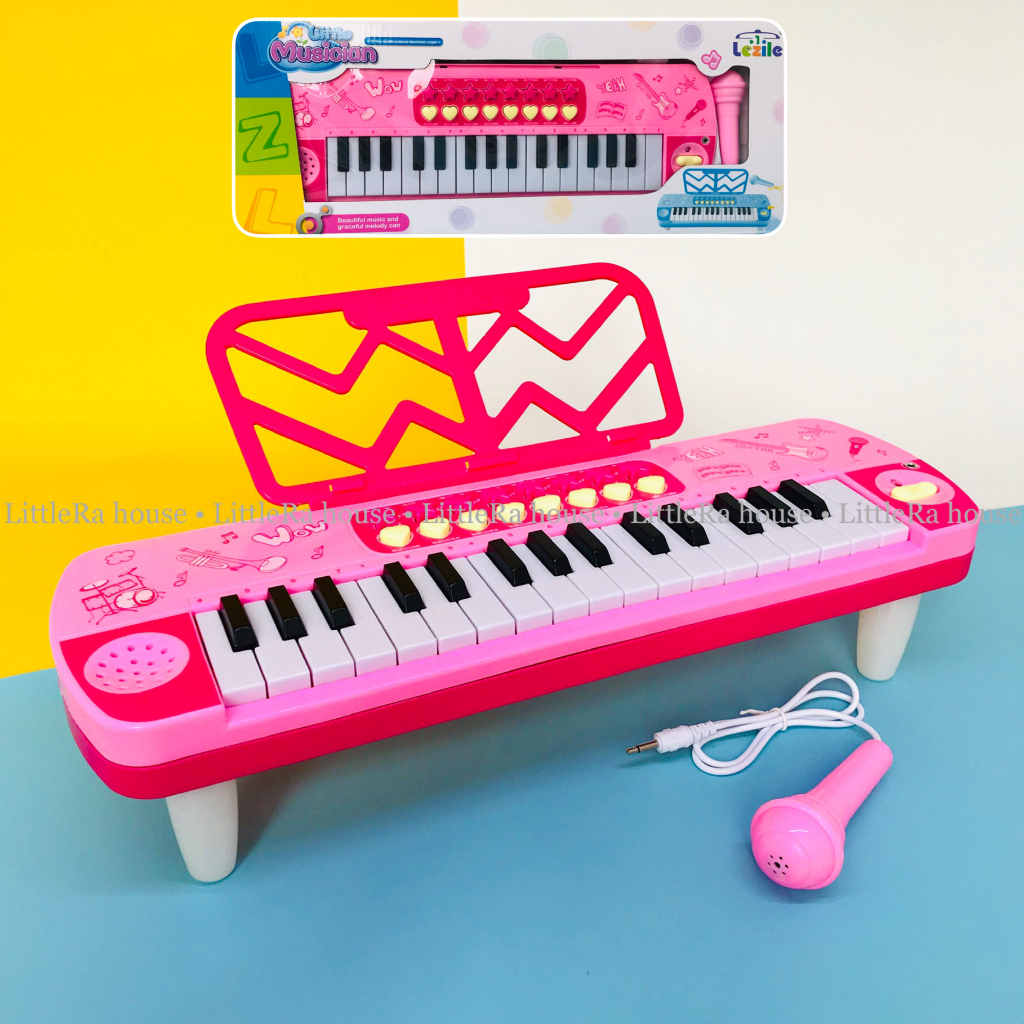 Jual Littlera : Mainan Piano keyboard Anak Anak Ada Mic & Bisa Record ...