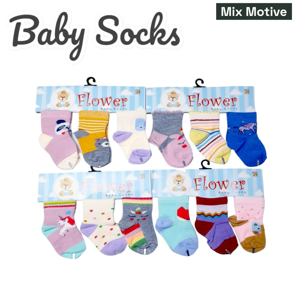 Jual Kaos Kaki Bayi 3in1 SNI Sarung Kaki Sepasang Kaos Kaki Bayi FLOWER CARTS Kaos Kaki Anak ...