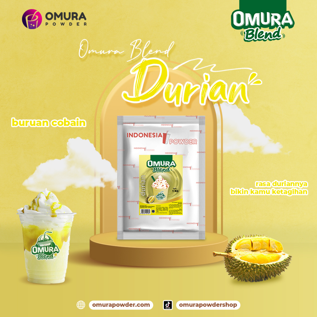 Jual BLEND Bubuk Minuman Premium Rasa Durian Mix Gula 1 Kg & 500 Gram ...