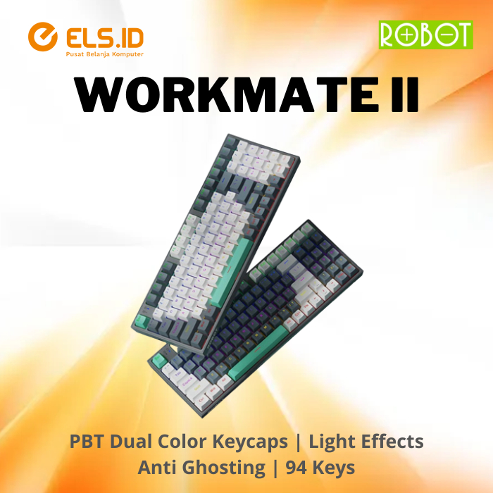 Jual Robot Workmate II Keyboard Mechanical 94 Keys PBT Dual Keycaps ...