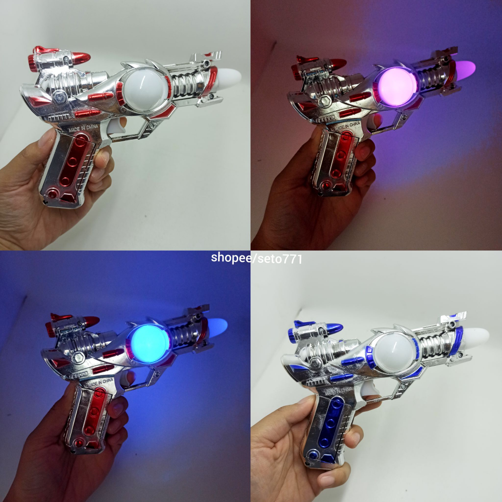 Jual Edukatoys 838A-3 Mainan Anak Pistol Lampu Suara | Shopee Indonesia